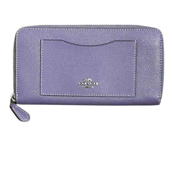 Coach | Bags | Coach Lavender Leather Zip Wallet | Poshmark